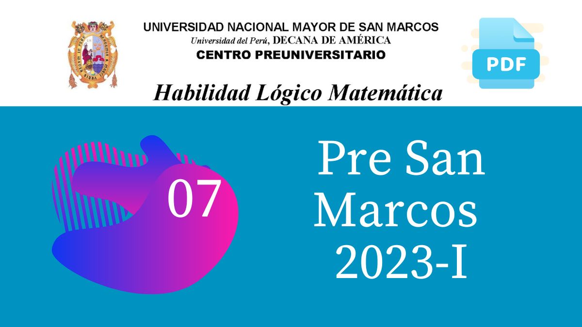 PDF Semana 7 Pre San Marcos 2023-I - PDF Pre San Marcos